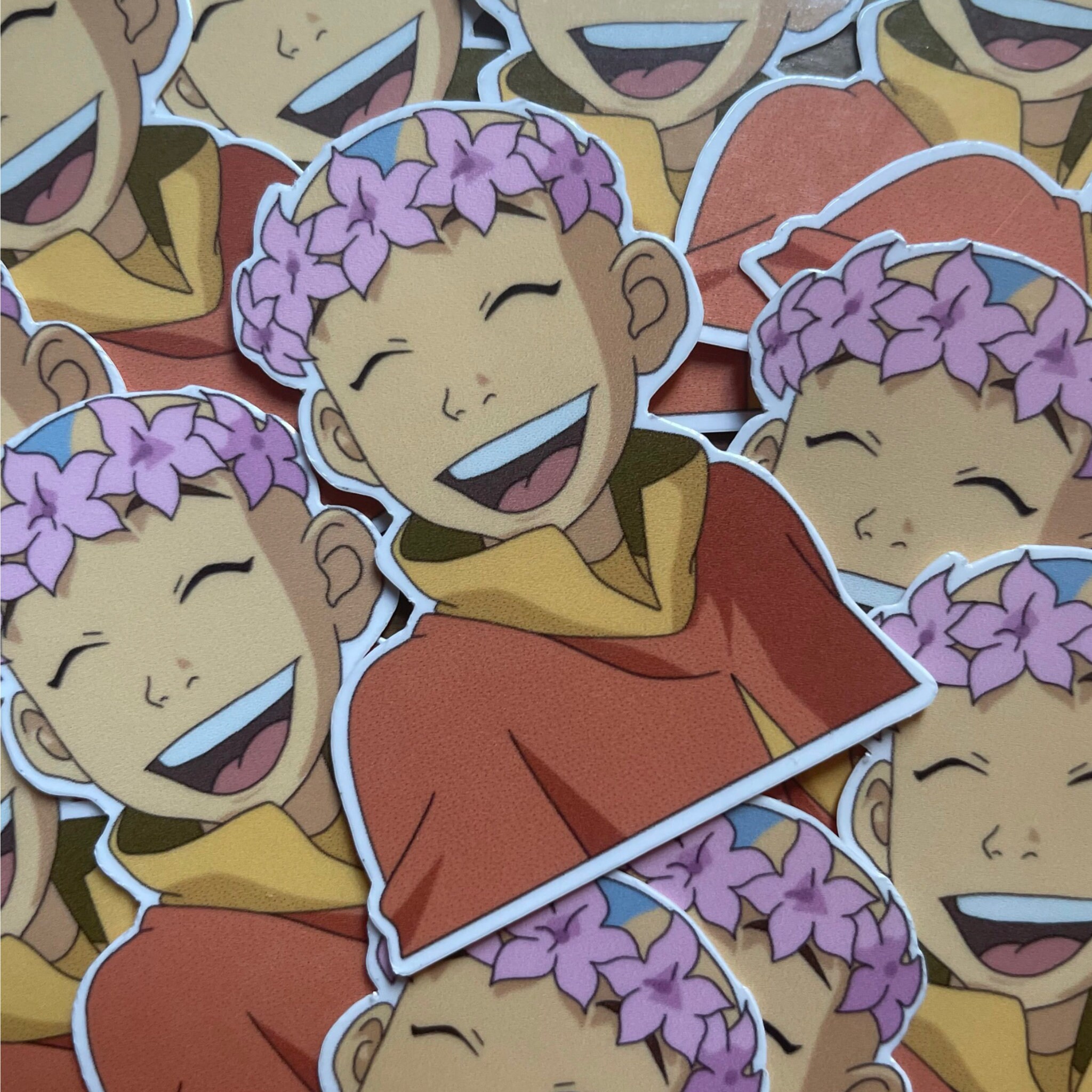 Aang Sticker ATLA Sticker Avatar Aang Sticker Aang flower | Etsy