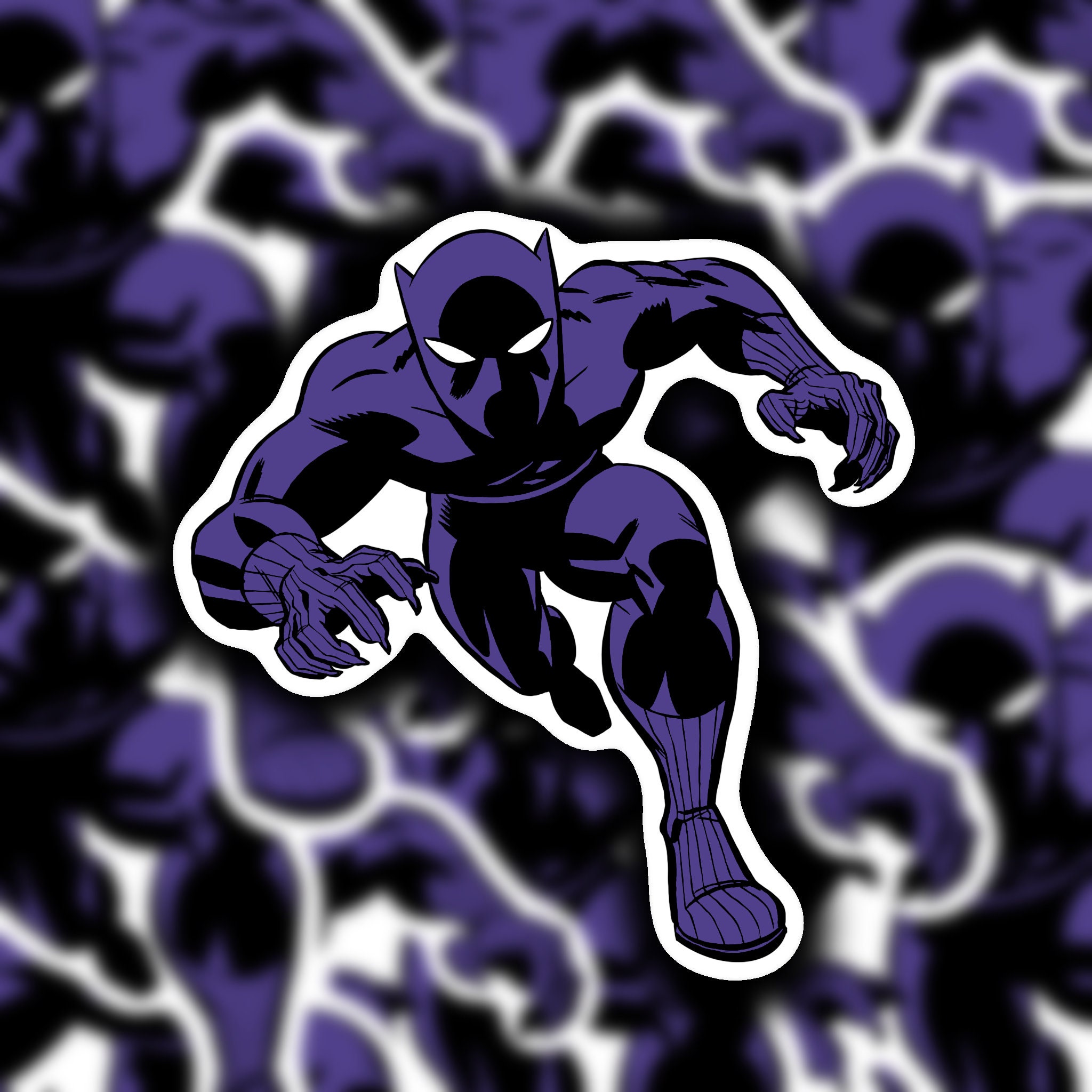 Pegatina de Pantera Negra Pegatina de Pantera Negra de | Etsy