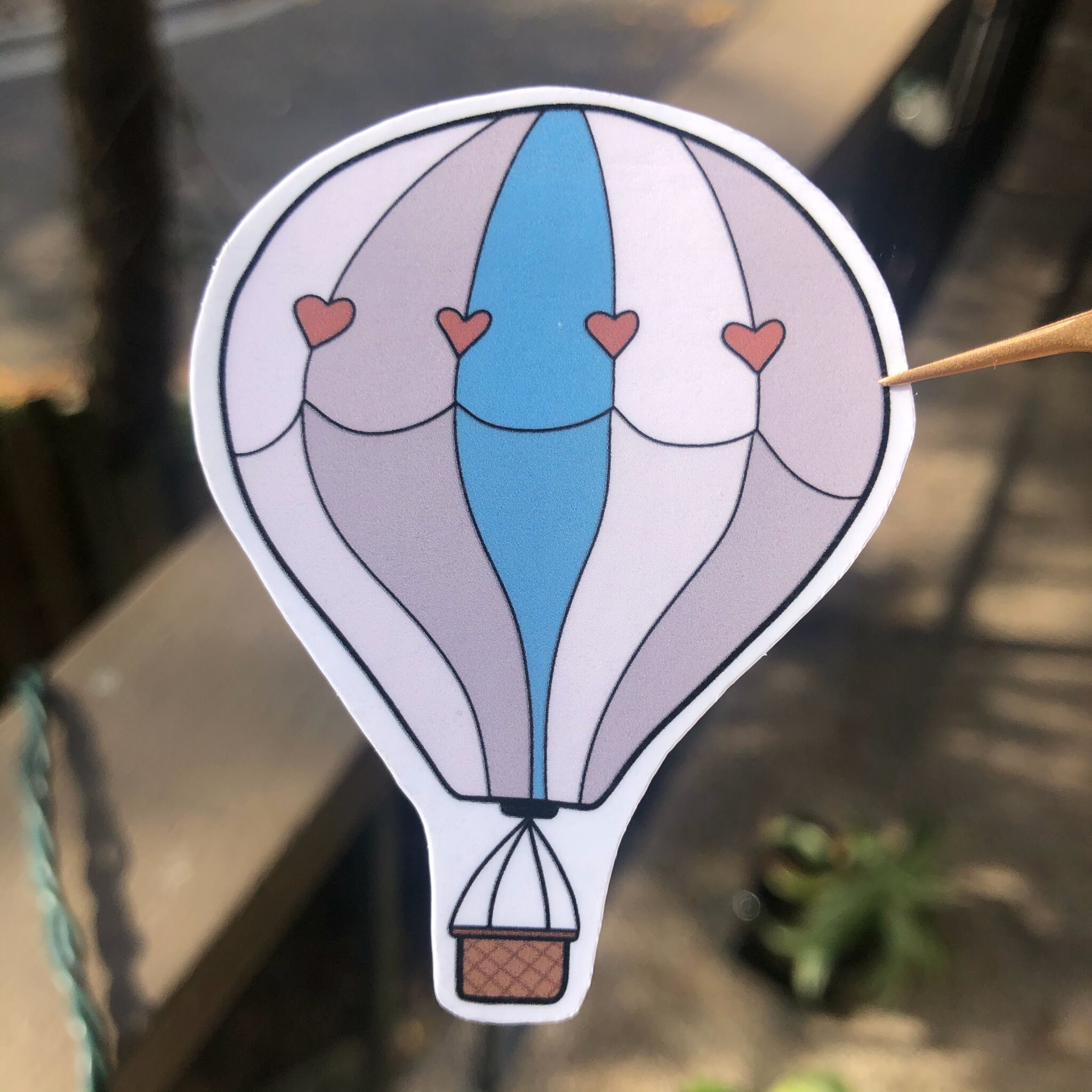 Cute Hot Air Balloon Sticker, Water Bottle Decal - Etsy