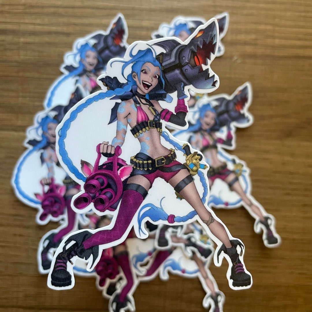 Jinx League of Legends Vinyl Sticker, LOL Jinx Sticker, Jinx Water ...