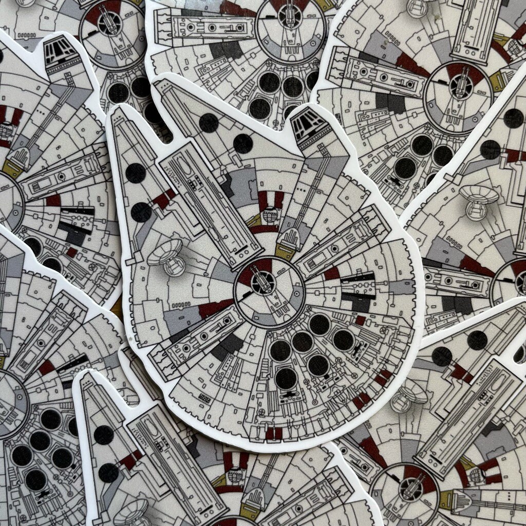 Millennium Falcon Sticker Millennium Falcon Starwars Sticker | Etsy