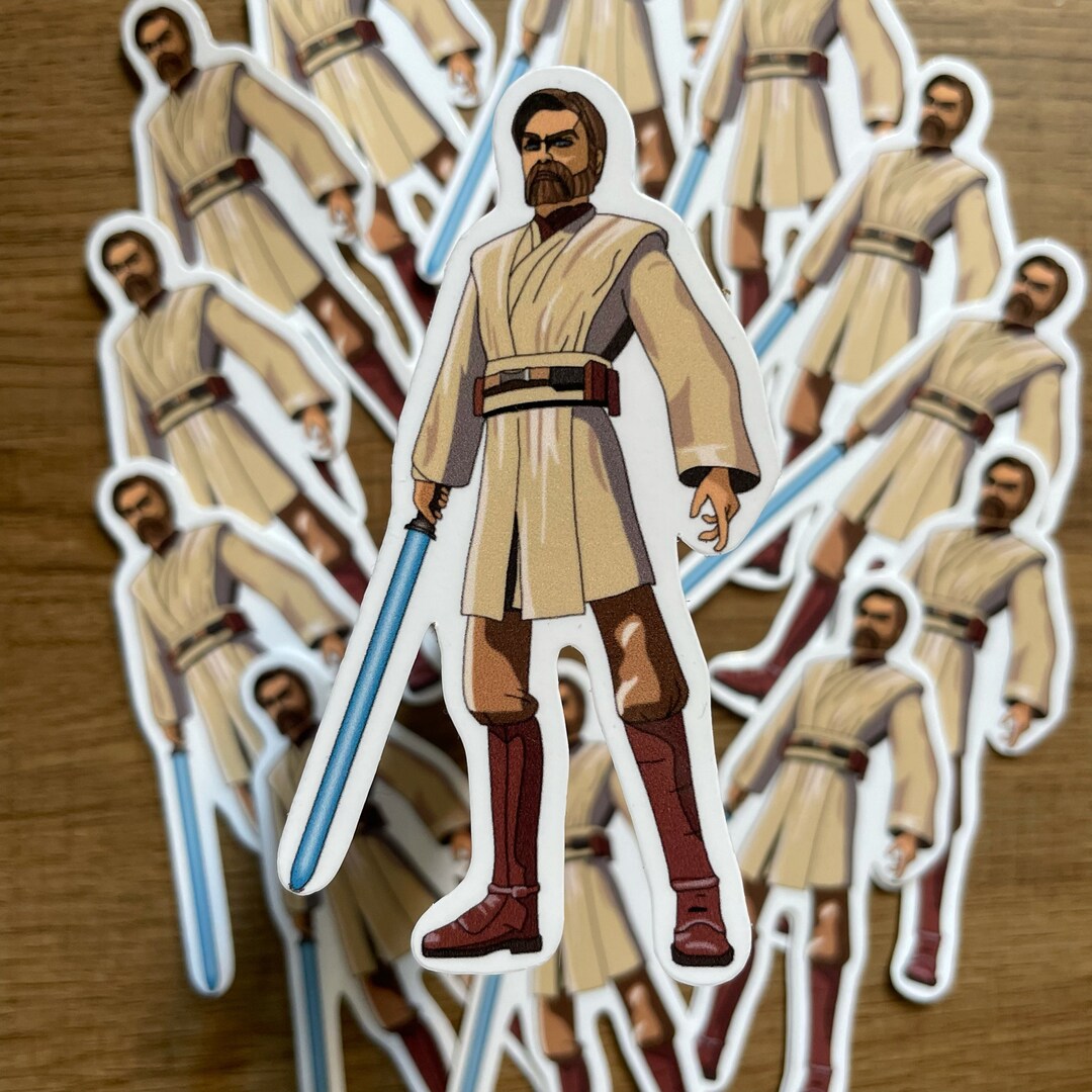 Obi-wan Kenobi Sticker, Obi Wan Sticker, Starwars Obi-wan Kenobi ...