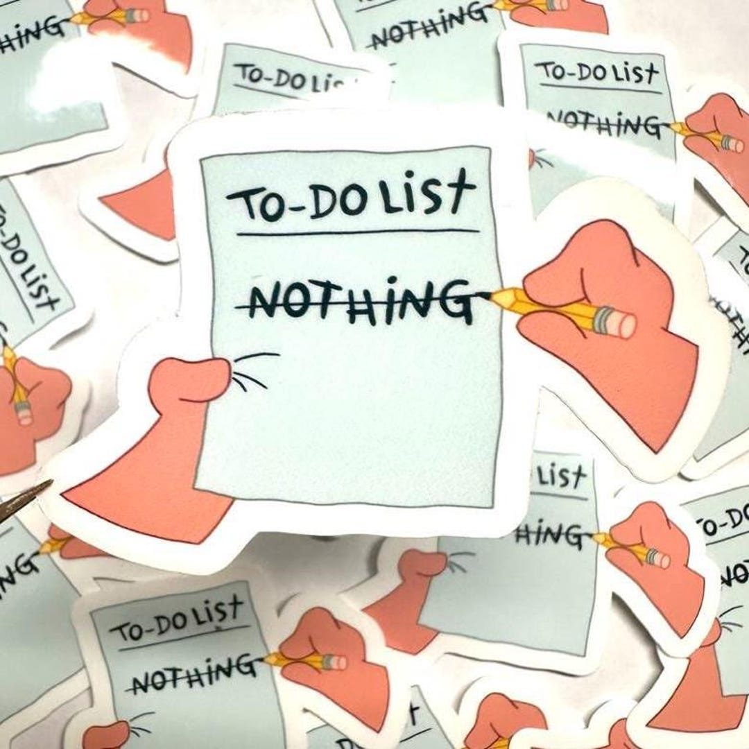 Funny Patrick To-do List: Nothing Sticker - Etsy