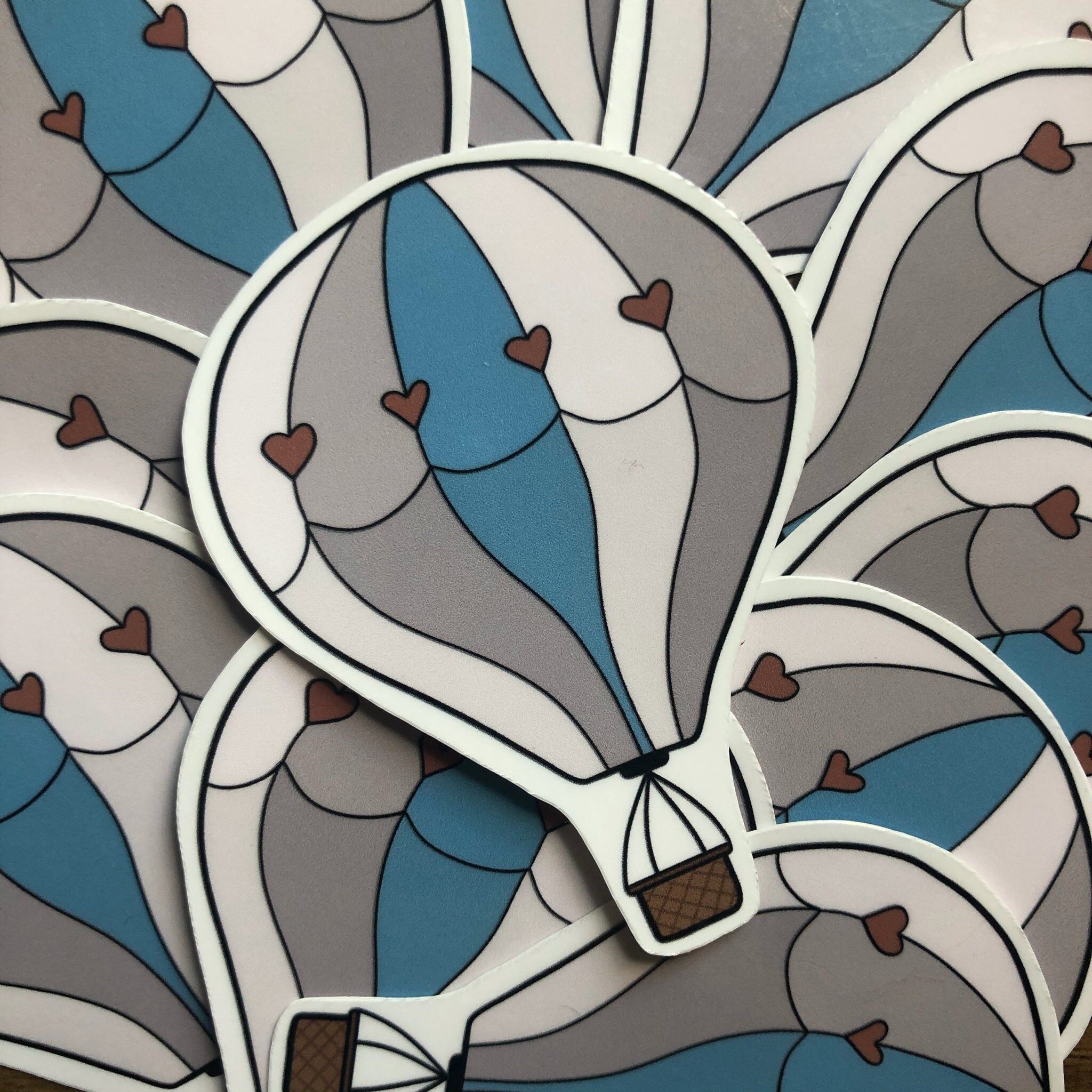 Hotair Ballon Sticker Cute Hot Air Balloon Sticker Water | Etsy