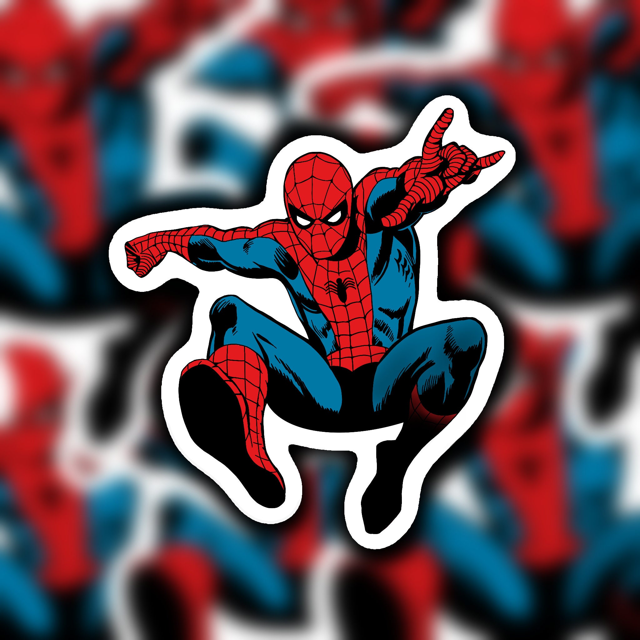 Spiderman Sticker Spiderman Comic Sticker Spiderman Water | Etsy