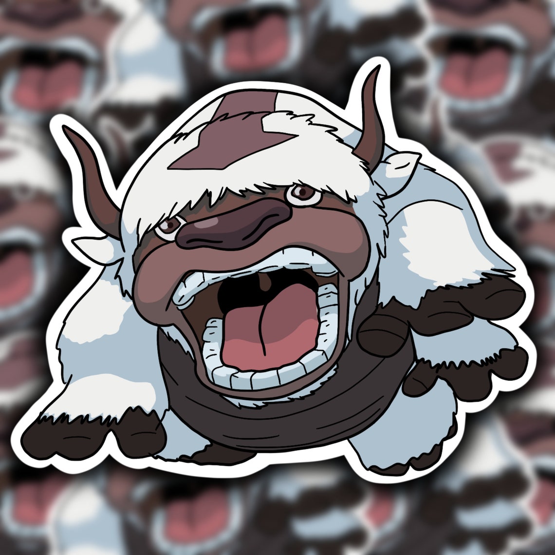 Appa Sticker Appa dAvatar The Last Airbender Angry Appa | Etsy