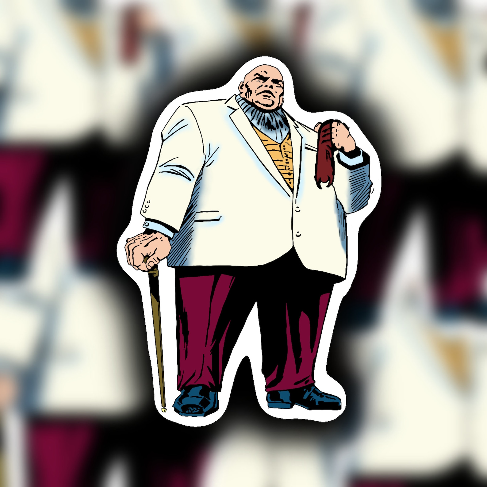 Kingpin Sticker Kingpin Comic Design Sticker | Etsy