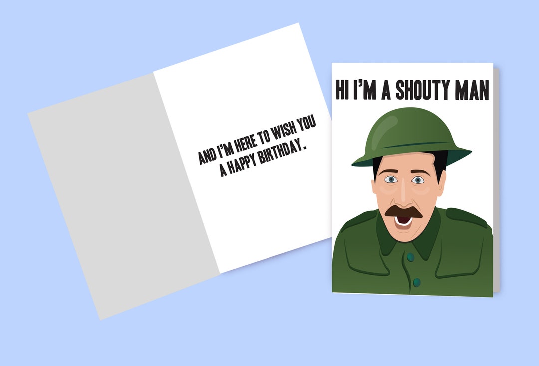 Shouty Man Horrible Histories Birthday Card, Meme, Funny, Greetings ...