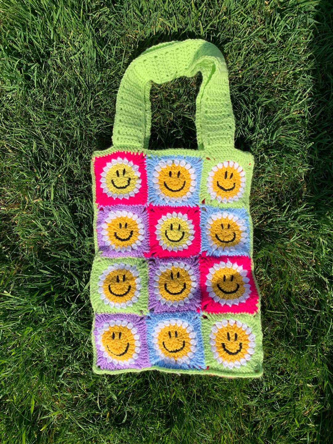 Smiley Crochet Tote Bag *PATTERN* - Etsy