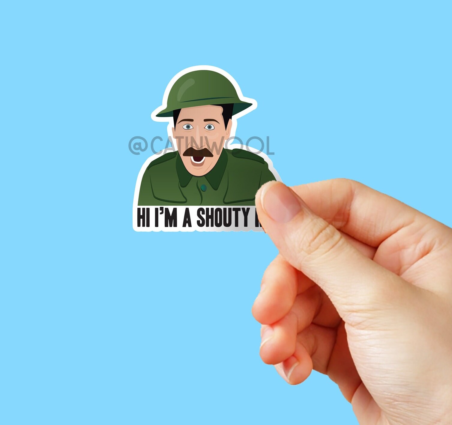 Horrible Histories Shouty Man Sticker, Meme Funny, British Humour ...