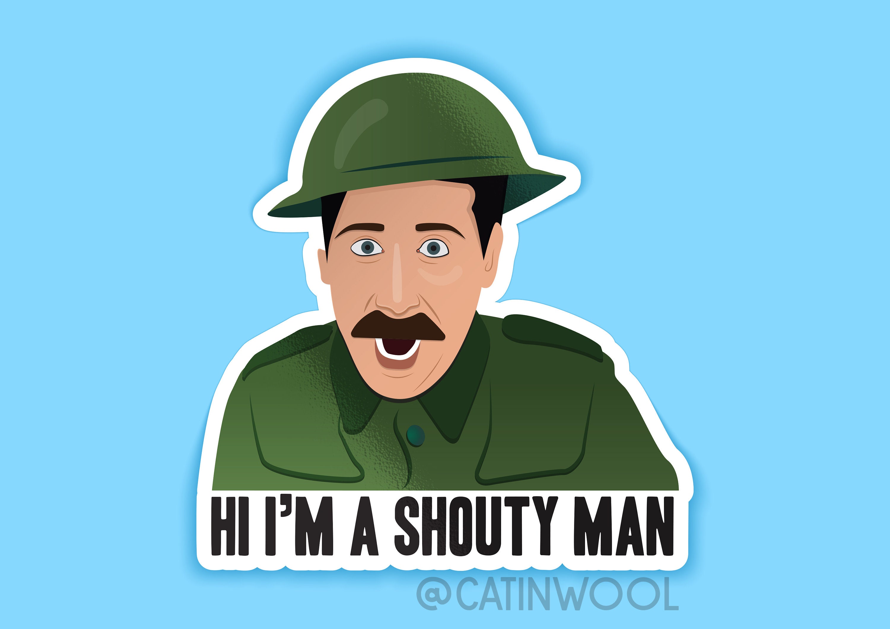 Horrible Histories Shouty Man Sticker Meme Funny British | Etsy UK