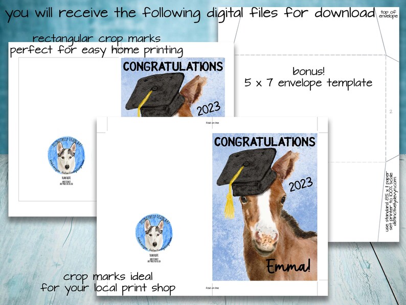 Custom Graduation Congrats Card for Horse Lover, Class of 2023 ...