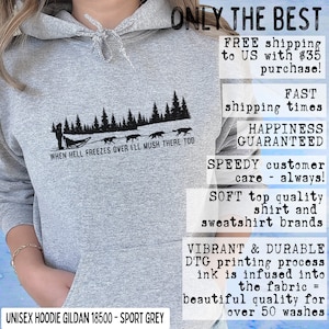 Dog Sledding Sweatshirt for Sled Dog Musher Gift for Siberian Husky ...