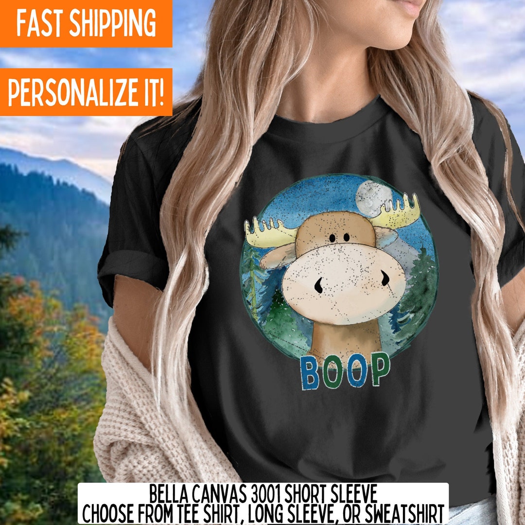 Moose Shirt, Cute Moose Sweatshirt, Moose Lover Gift for Her, Wildlife ...