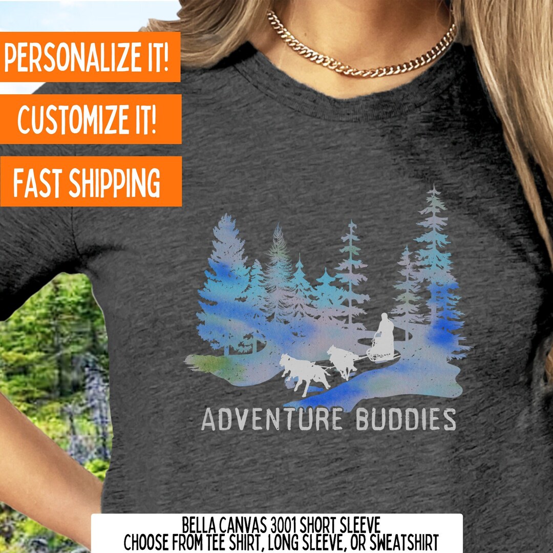Personalized Dog Sledding Shirt Custom Sled Dog Musher Gift for ...