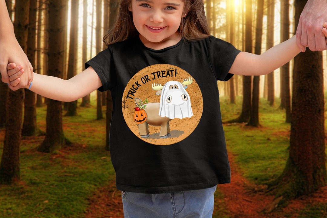 YOUTH Moose Halloween Ghost Shirt, Kid's Halloween Moose Costume, Kid's ...
