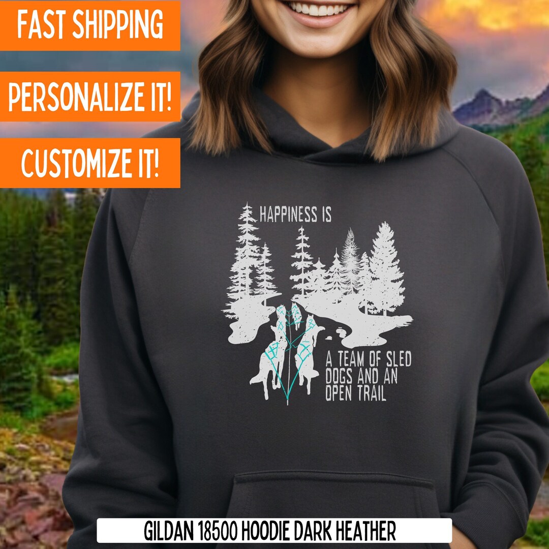 Dog Sledding Gift for Dog Musher Custom Siberian Husky Lover Hoodie for ...