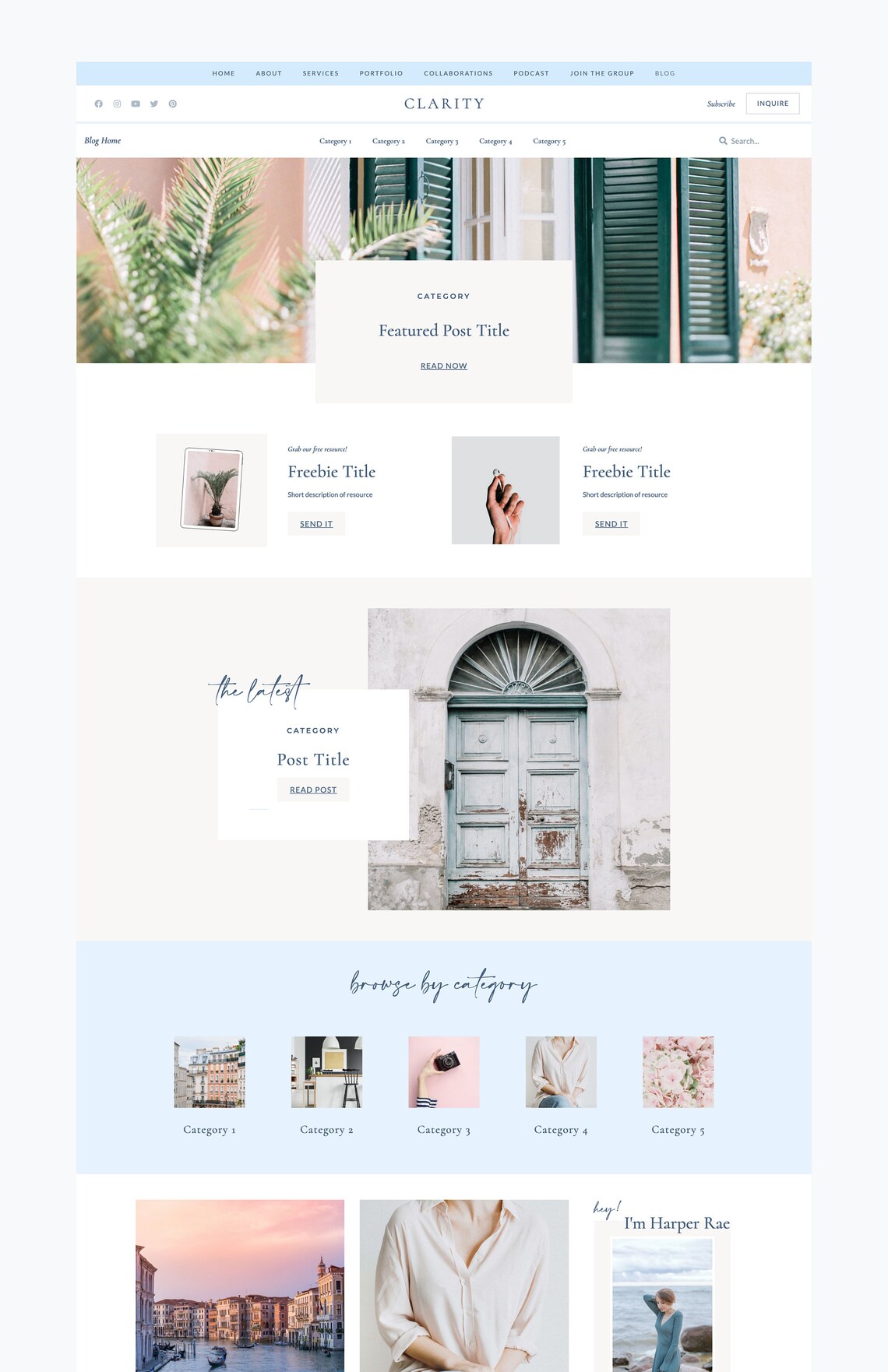 Elementor Wordpress Blog Theme for Photographers Bloggers & - Etsy