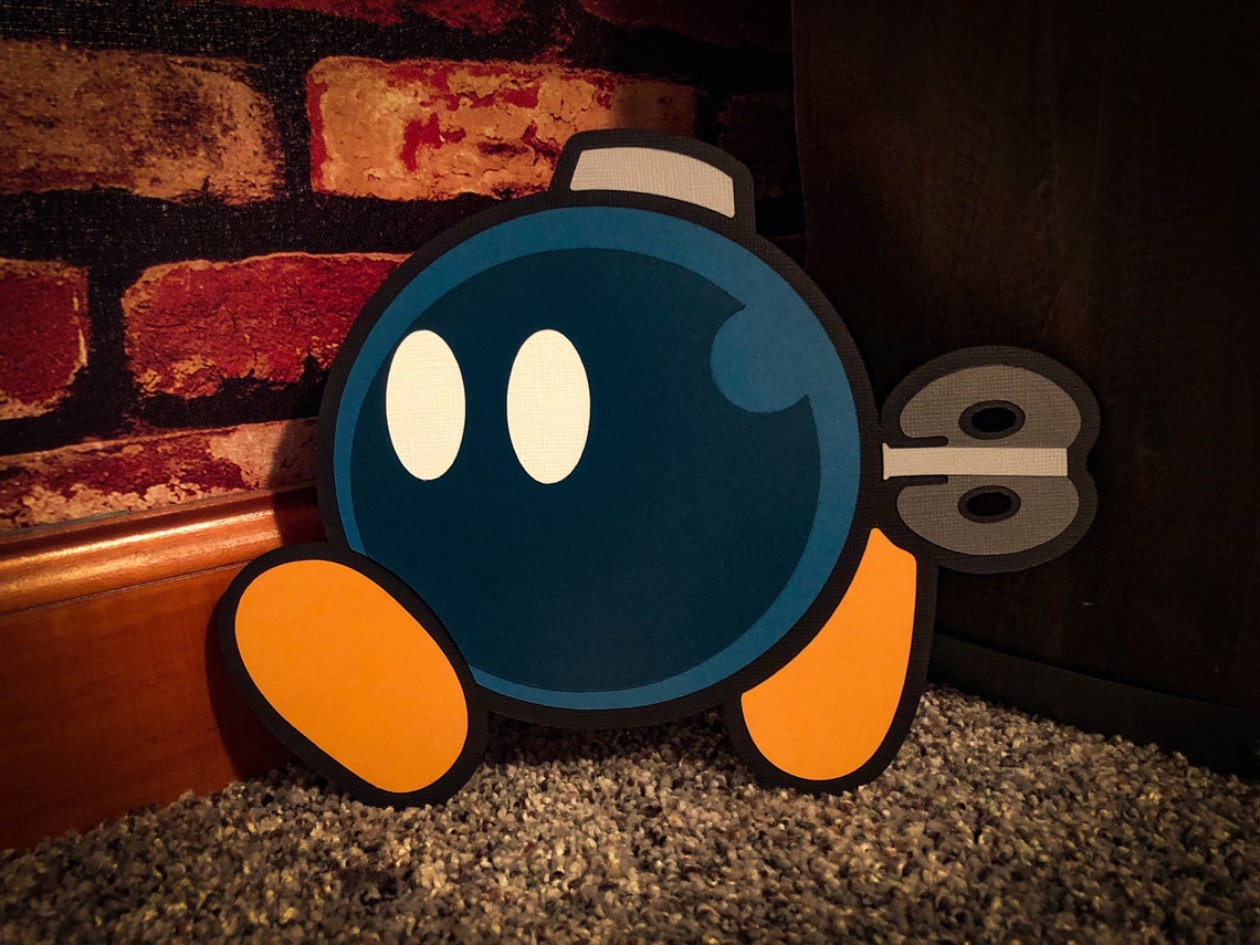 Paper Mario Bobby Bob Omb Cutout Etsy