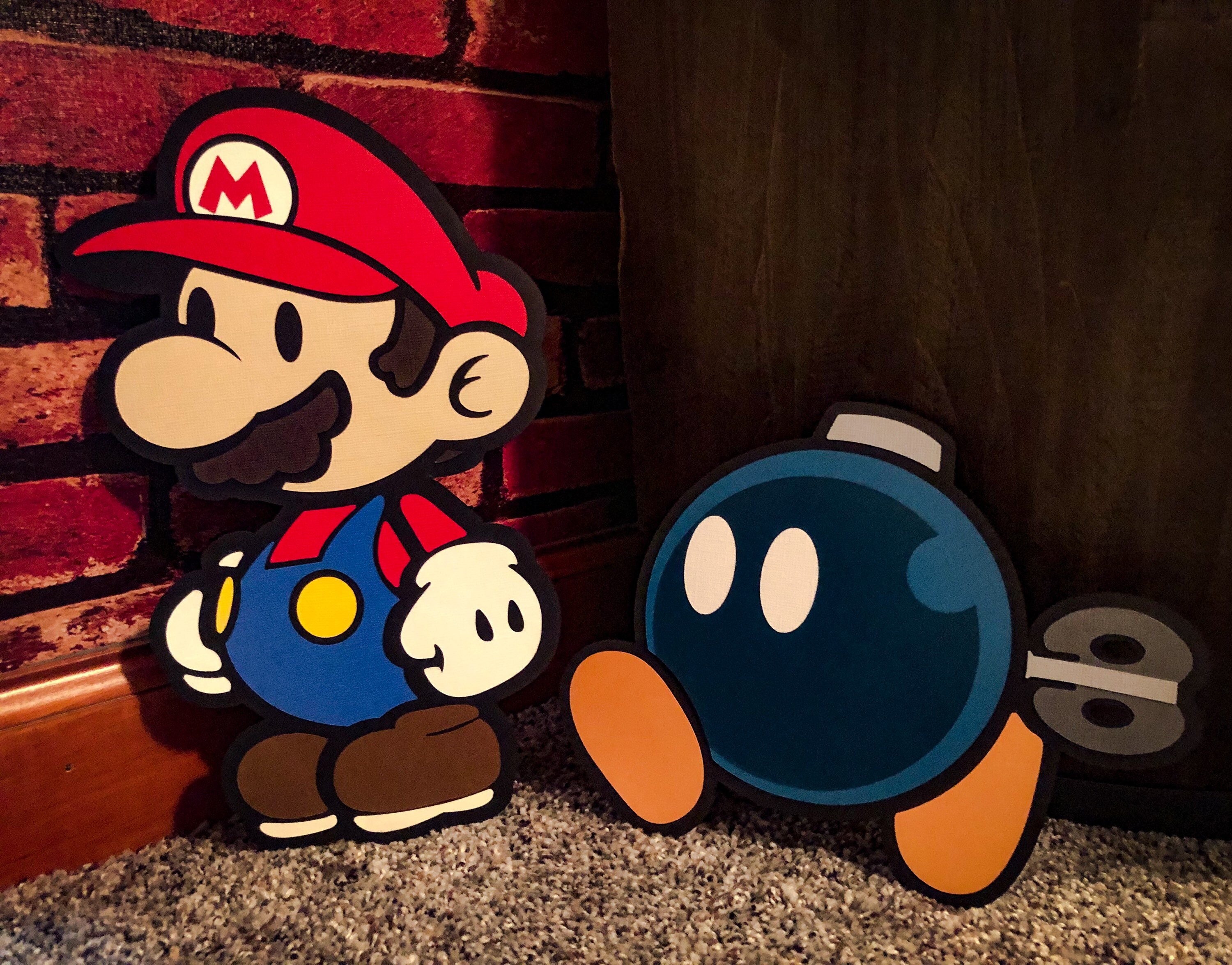 Paper Mario Bobby Bob Omb Cutout Etsy