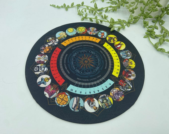 Tarot Astrology/divination/dowsing Mat. Pendulum Board, Scrying, Tarot ...