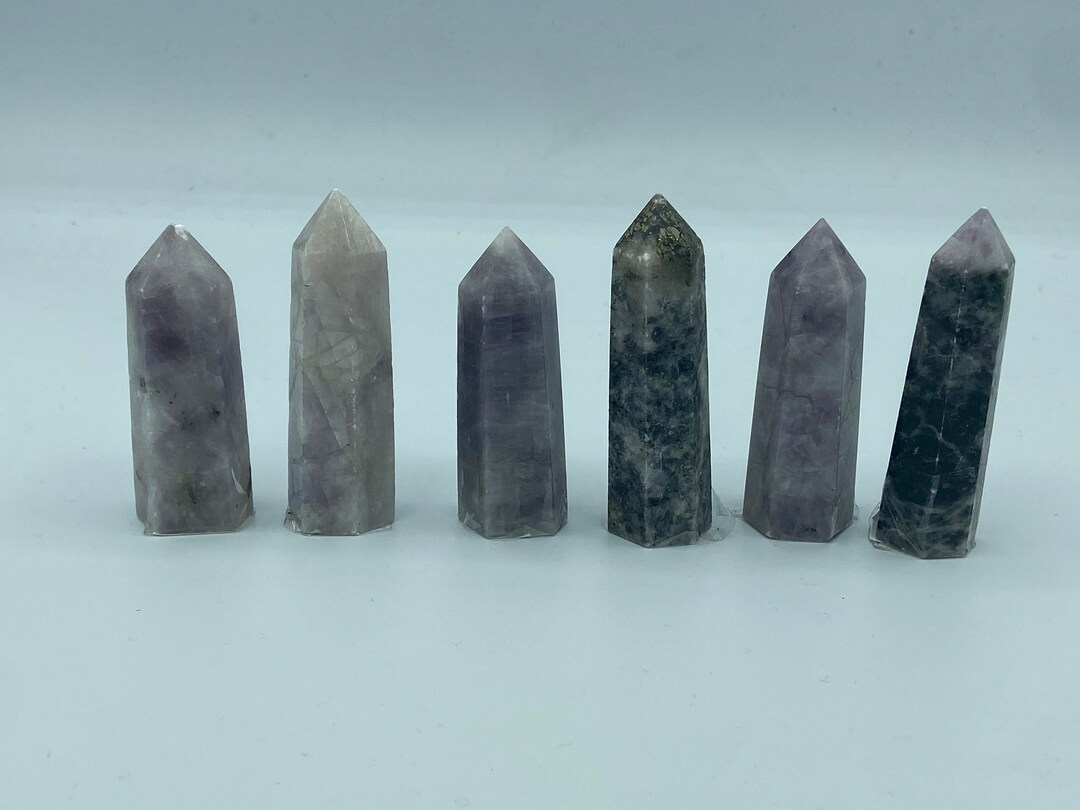 Kunzite Towers With Tourmaline and Pyrite Inclusions. Pick Your ...