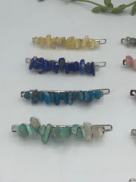 Gemstone Hair Slide Clip, Crystal Hair Barrette, smoo… - Gem