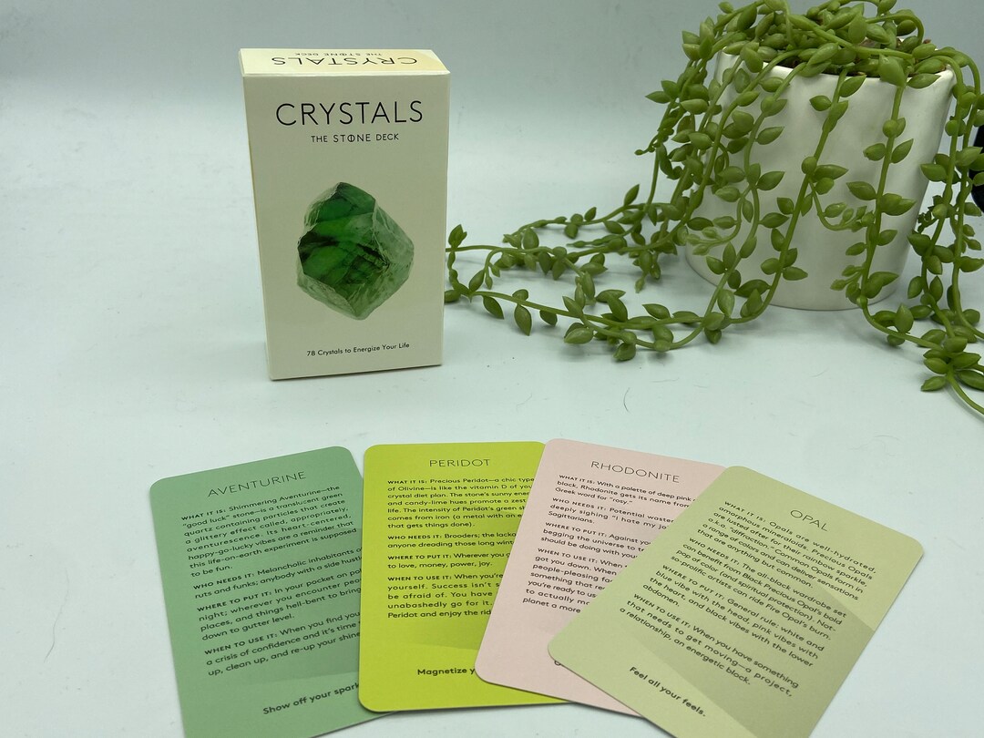 Crystal Tarot Card Deck Raise Your Vibrations Daily Crystal Reading ...