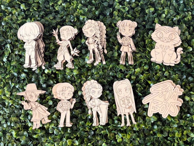 Character Wood Character Cutouts With Paint Markers | Party Favors ...