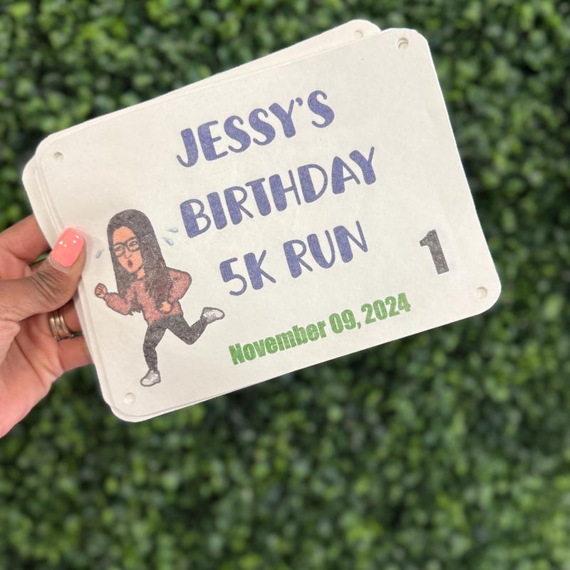 Custom Race Bib - Etsy