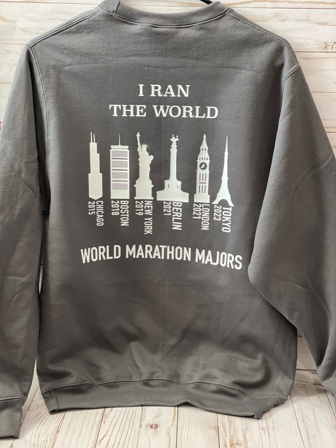 World Major Marathons Six Star Finisher Crewneck Who Runs - Etsy
