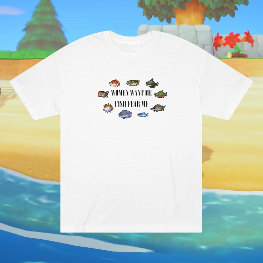 Funny Gaming ACNH Fishing T-shirt Unisex 100% Cotton - Etsy