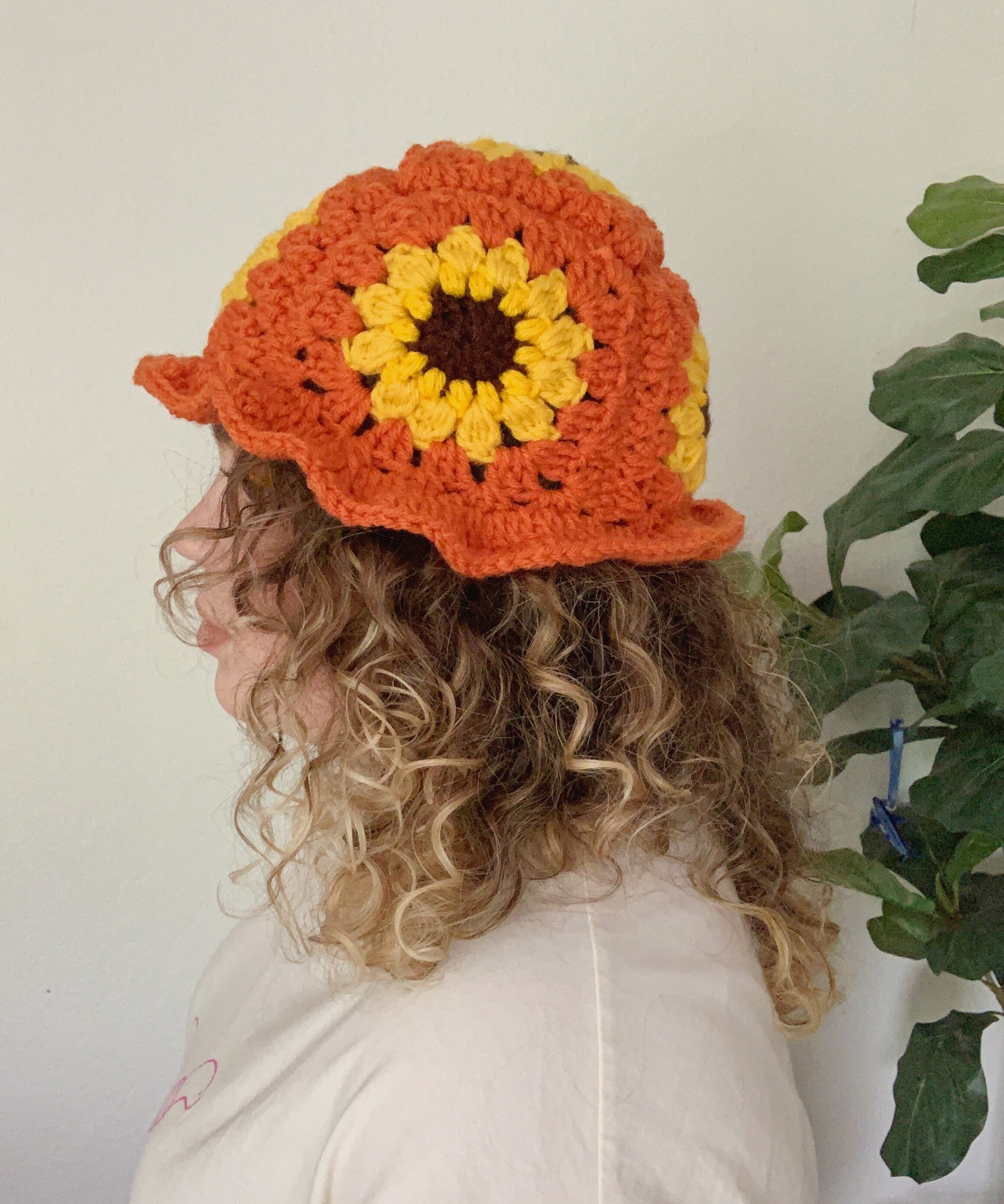 Crochet Sunflower Bucket Hat | Etsy