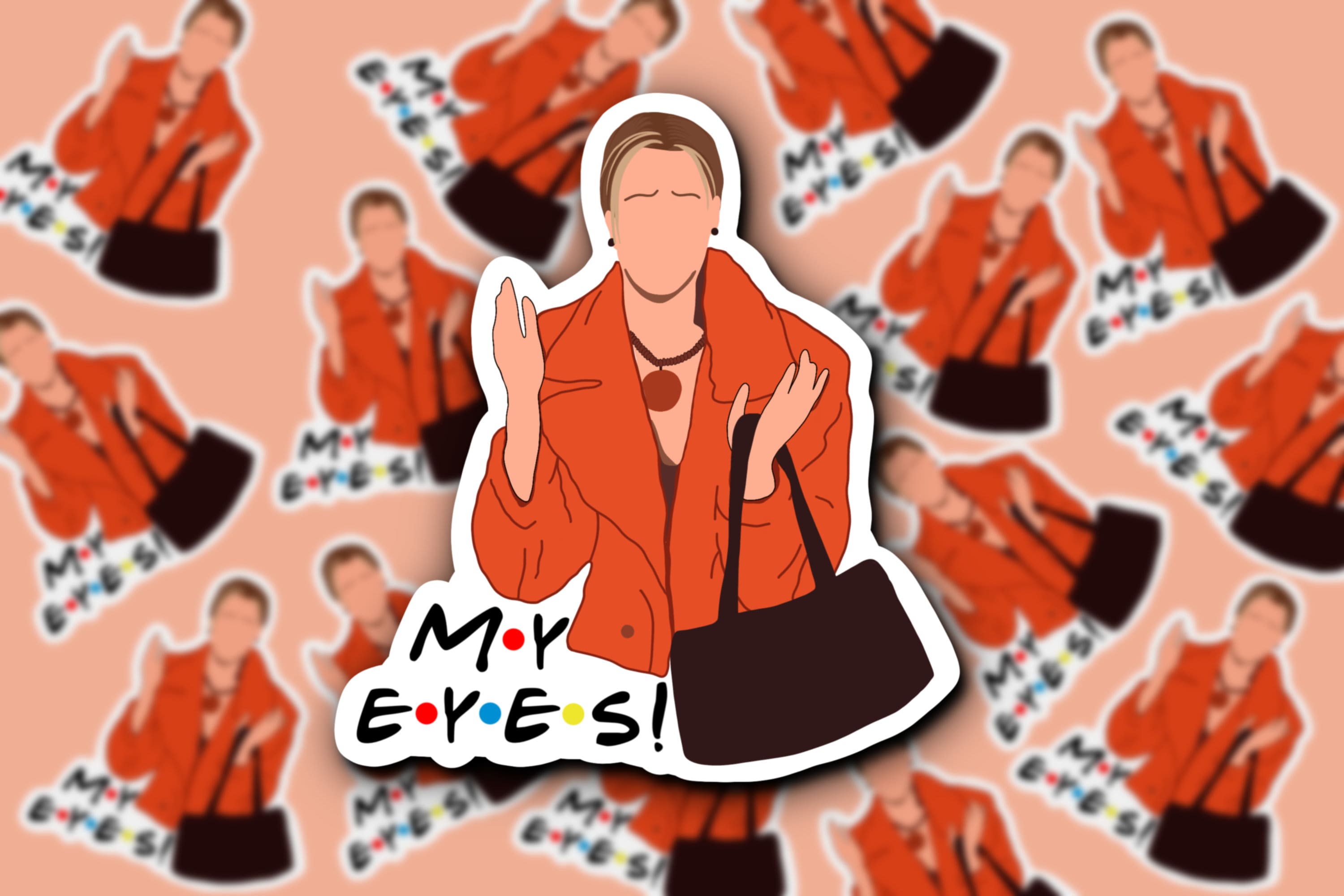 Phoebe Buffay Sticker Friends TV Show MY EYES Unagi - Etsy
