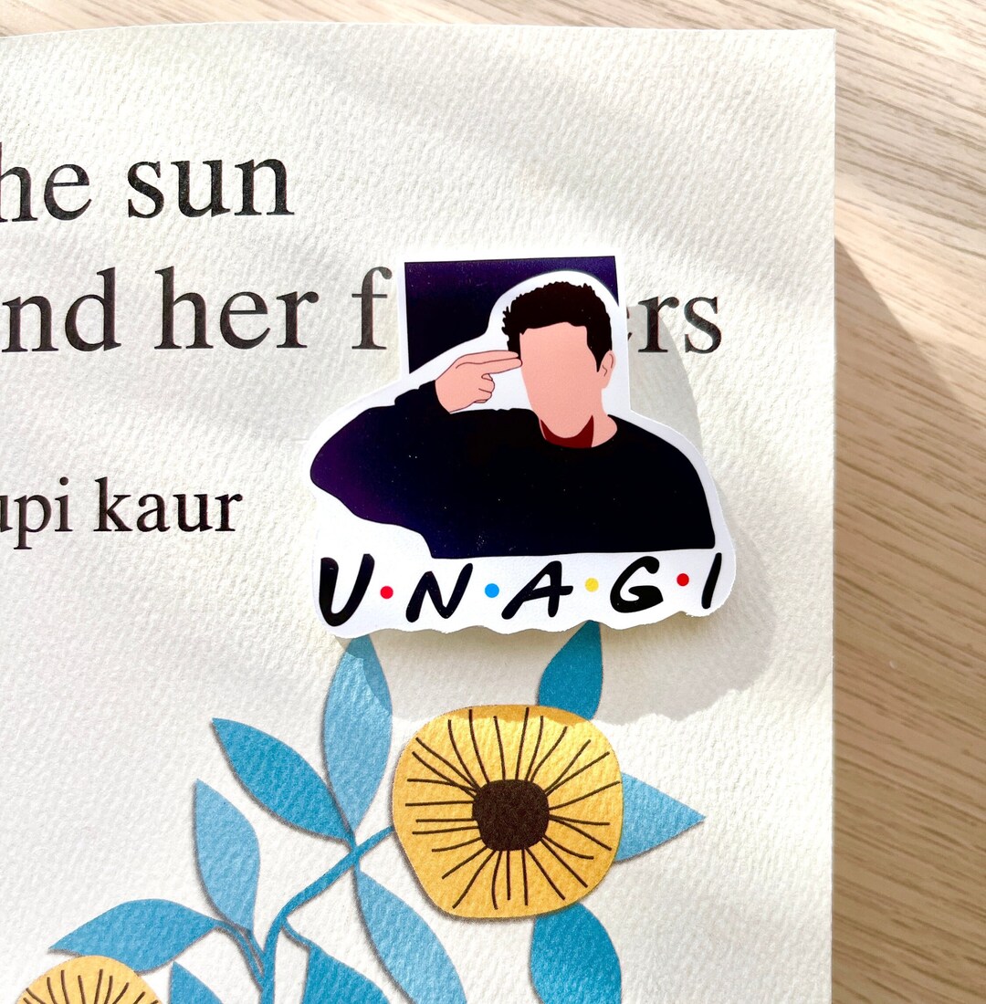 Ross Gueller UNAGI Friends TV Show Magnetic Bookmark Reader Bookworm ...