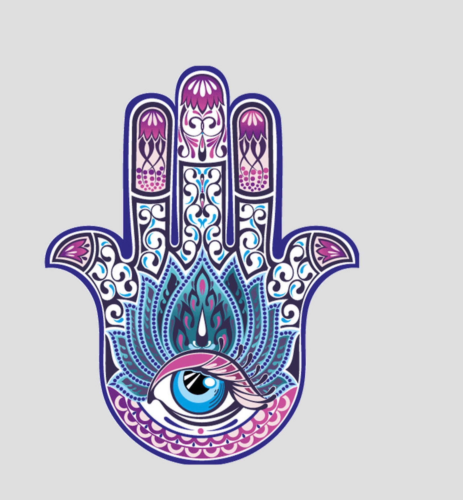 Car Magnet Hamsa Hand for Luck Beautifully Colored no - Etsy