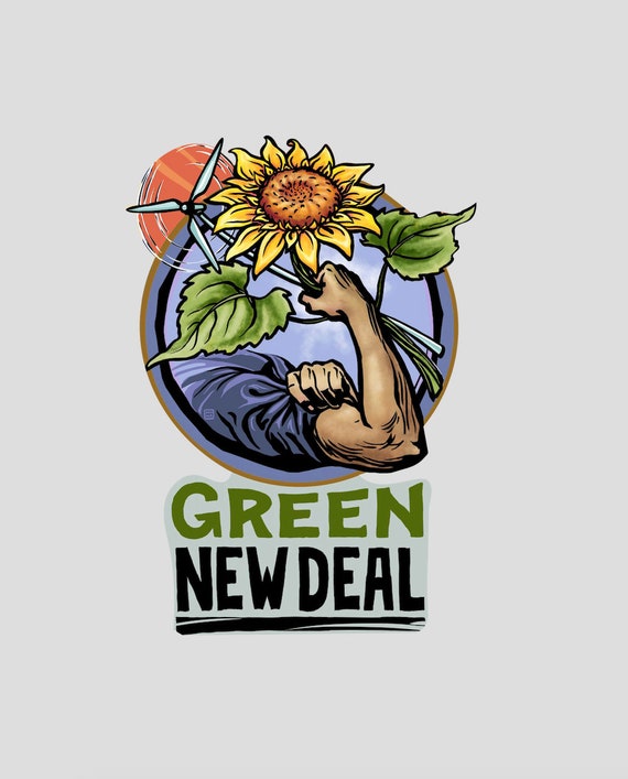 Magnetic Green New Deal Sign for Car no Residue Easy to | Etsy