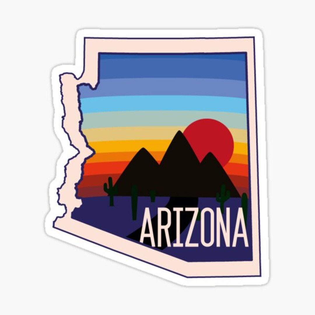 Car Magnet Arizona Shine Map - (no Residue, Easy to Relocate) - MAGNET ...