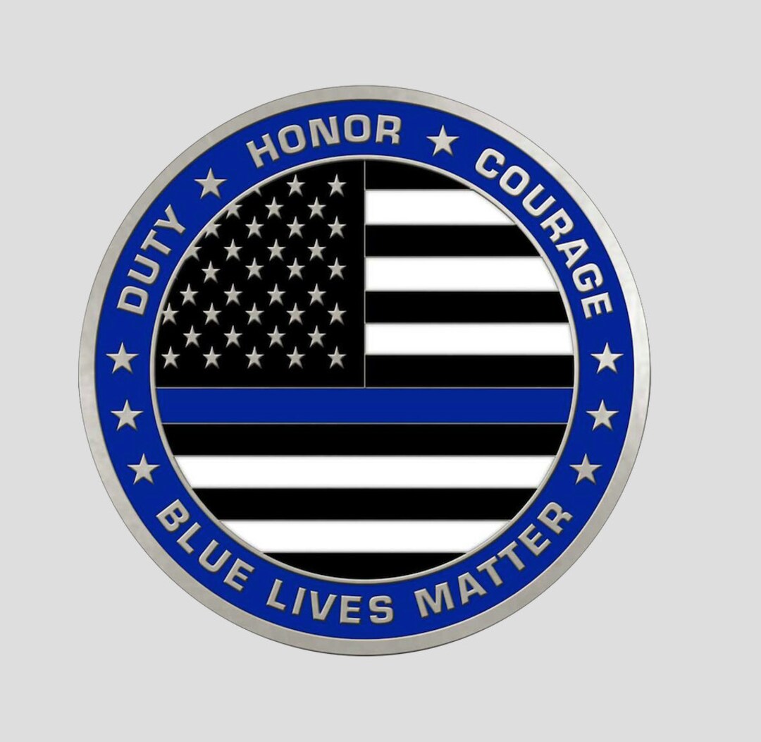 Magnetic POLICE Blue Lives Matter US Flag car magnet no residue easy to relocate MAGNET 4 Etsy
