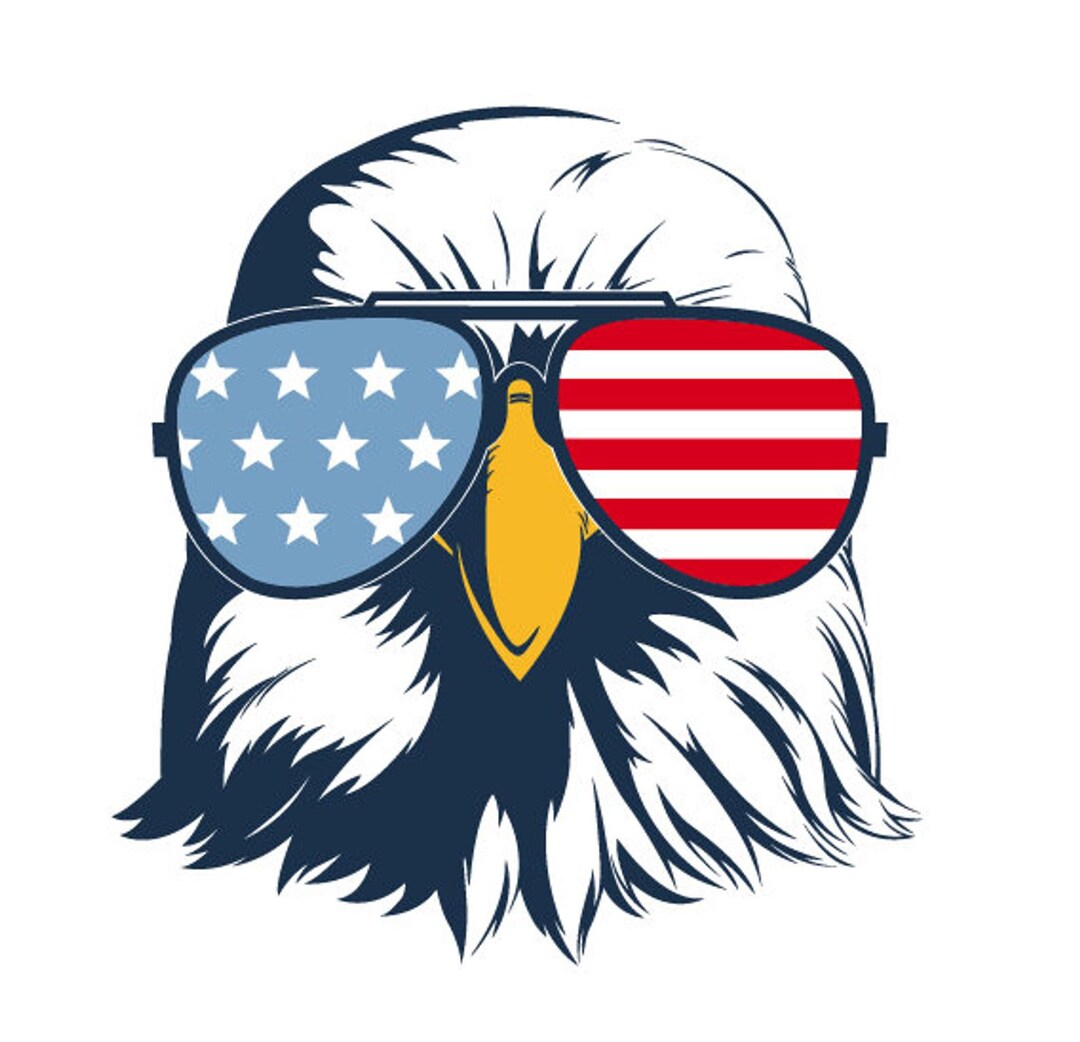 Magnetic American Flag Freedom Eagle USA Car Decal - MAGNET (5" * 5 ...