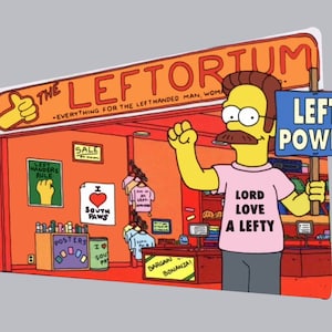 Fridge Magnet the Leftortum - Lord Love a Lefty - Ned Flanders, LEFT ...