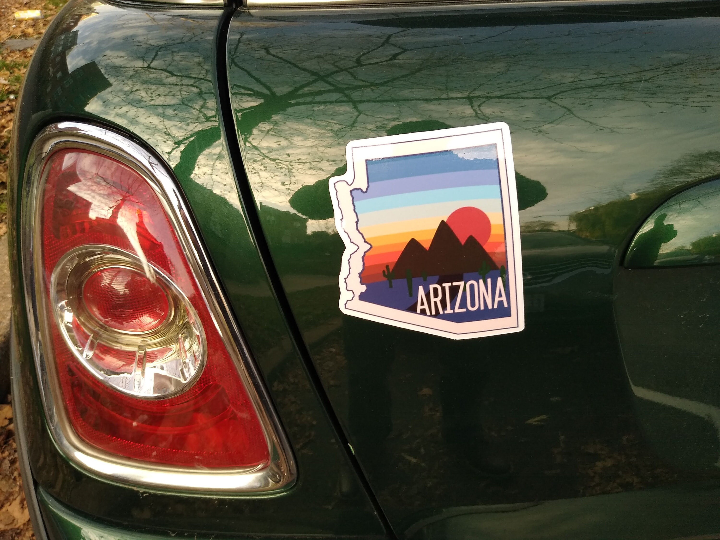 Car Magnet Arizona Shine Map - (no Residue, Easy to Relocate) - MAGNET ...