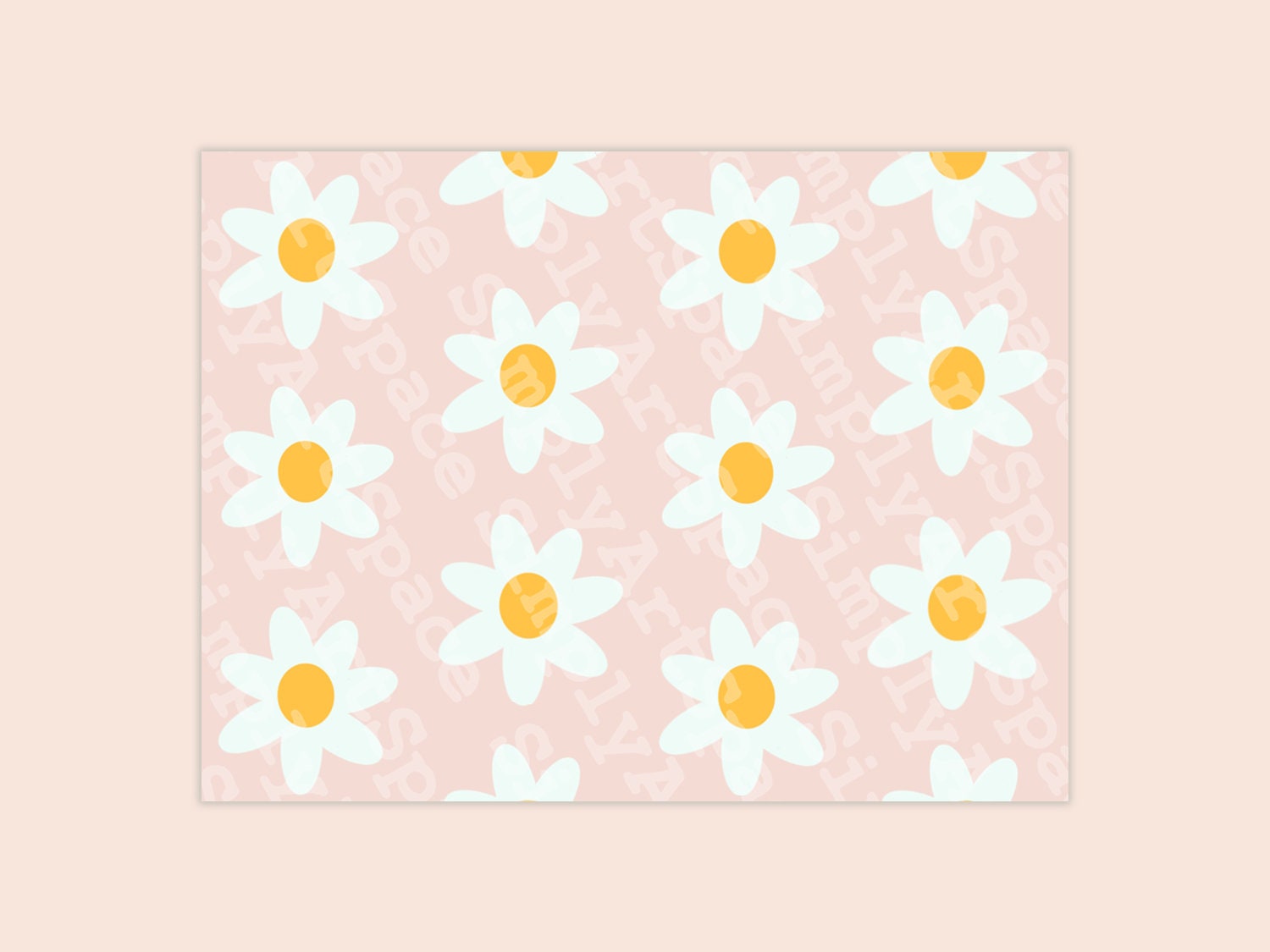 Daisy Pattern Wallpaper Aesthetic Simple iPad Wallpapers | Etsy