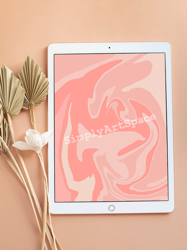 Pink Marble Wallpaper Aesthetic Simple iPad Wallpapers | Etsy
