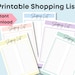 Printable Shopping List 8.5x11 Instant Download PDF Simple Grocery List ...
