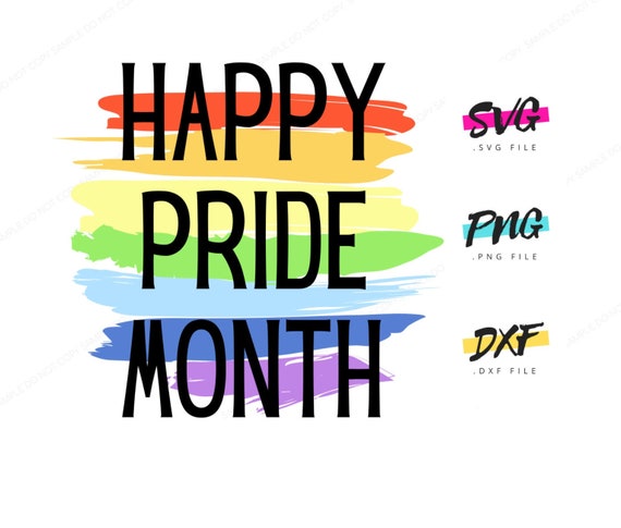Happy Pride Month SVG Instant Graphic Download LGBTQ gay | Etsy