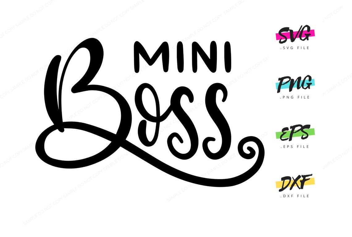 Mini Boss Premium SVG Instant Graphic Download for Print | Etsy