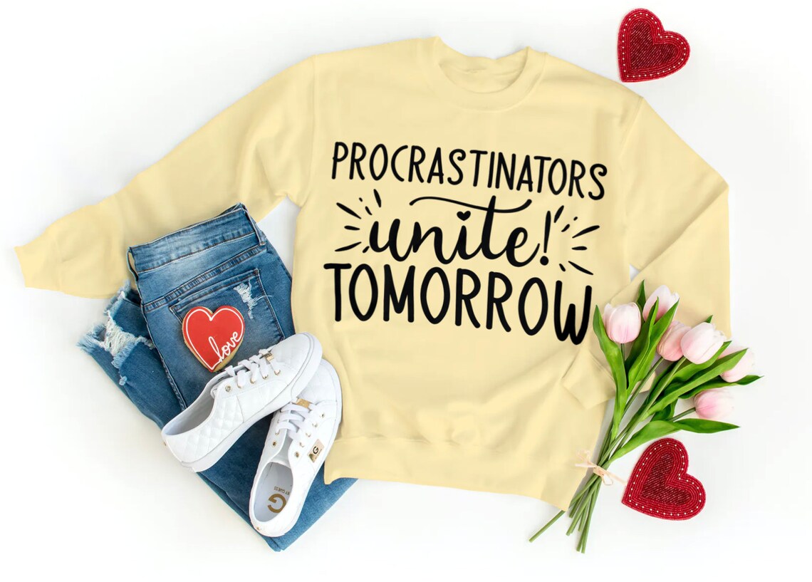 Procrastinators Unite Tomorrow Premium SVG Instant Graphic - Etsy UK
