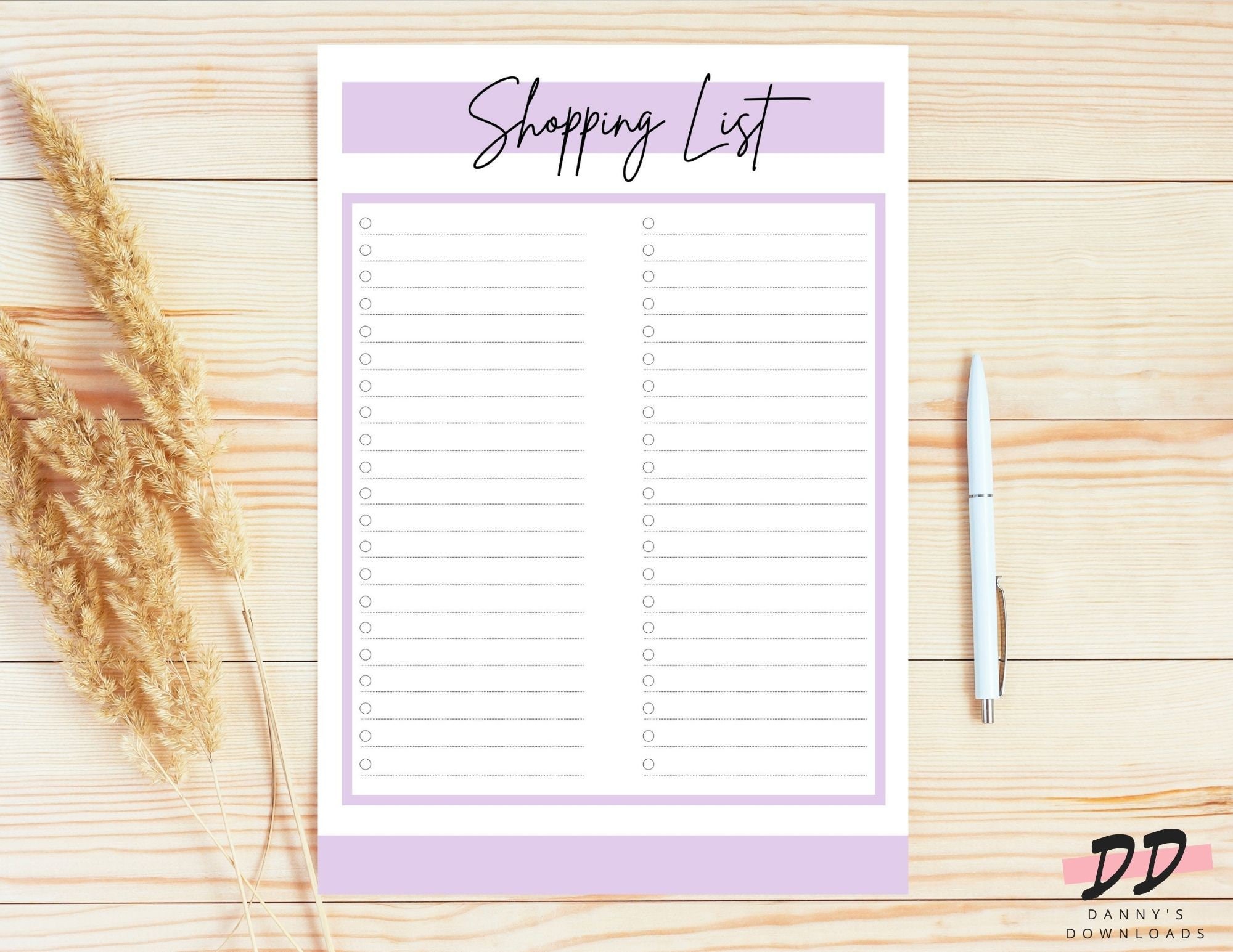 Printable Shopping List 8.5x11 Instant Download PDF Simple - Etsy