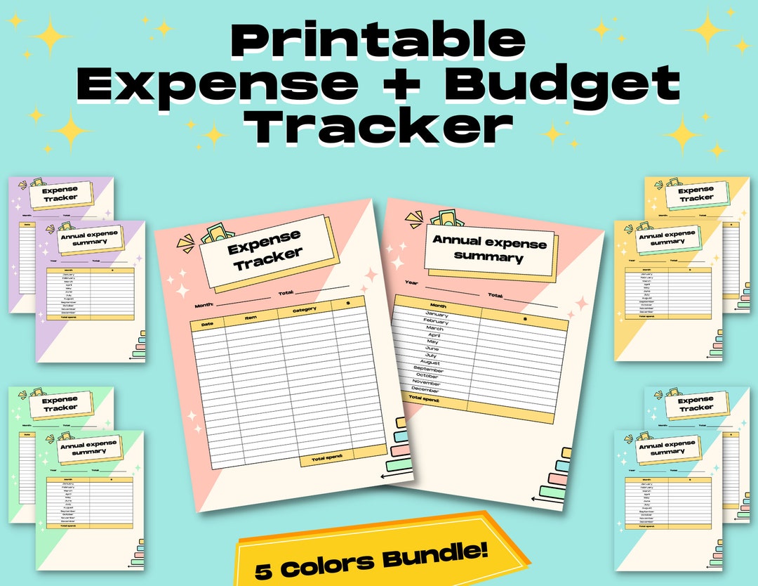 Expense Tracker BUNDLE - 8.5x11 - Printable Instant Download PDF ...